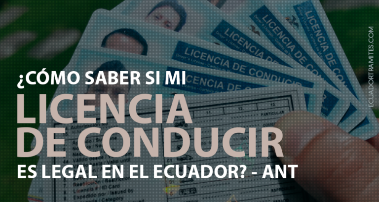 VERIFICAR LICENCIA DE CONDUCIR ECUADOR 2023